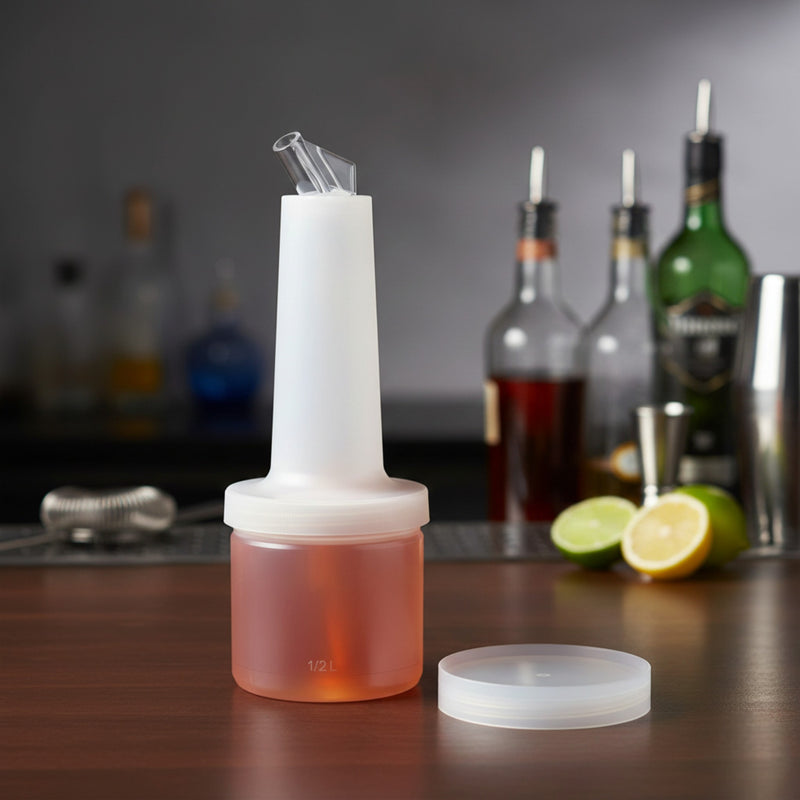 VERTEDOR DE JUGO 1/2 LT BLANCO – Distribuidora Aliton